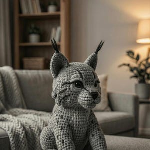 Realistic Lynx Amigurumi Crochet Pattern PDF, Lifelike Wild Cat Plush ...