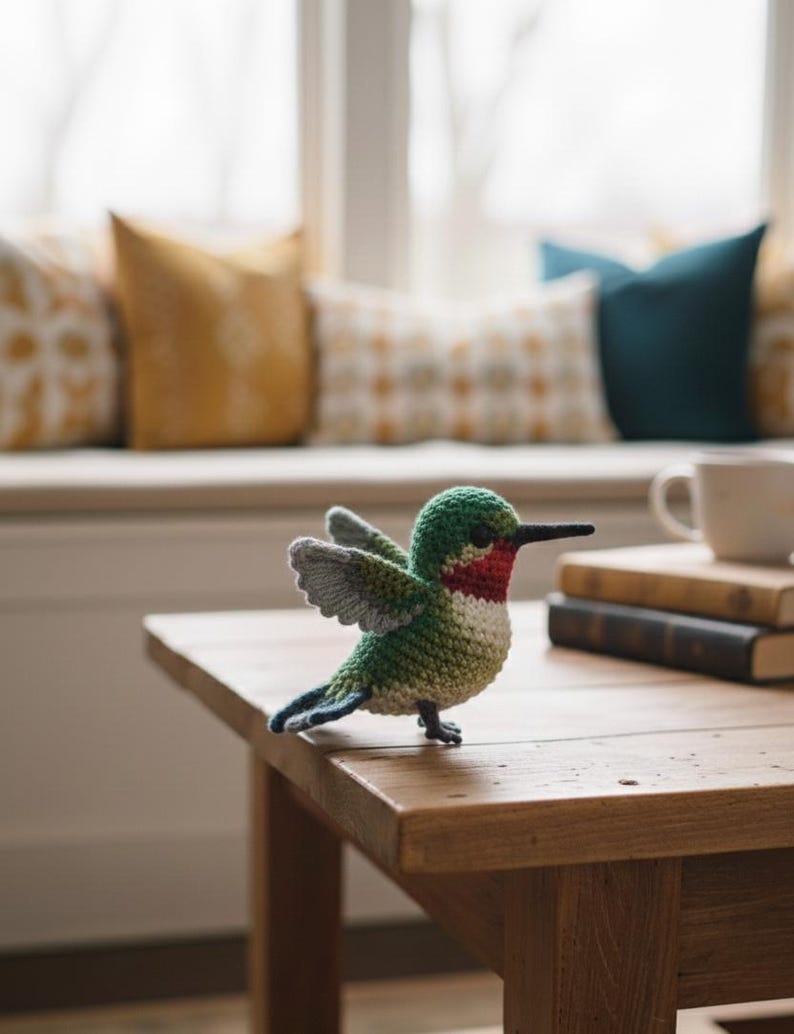 Realistic Hummingbird Amigurumi Crochet Pattern PDF, Mini Bird Plush ...