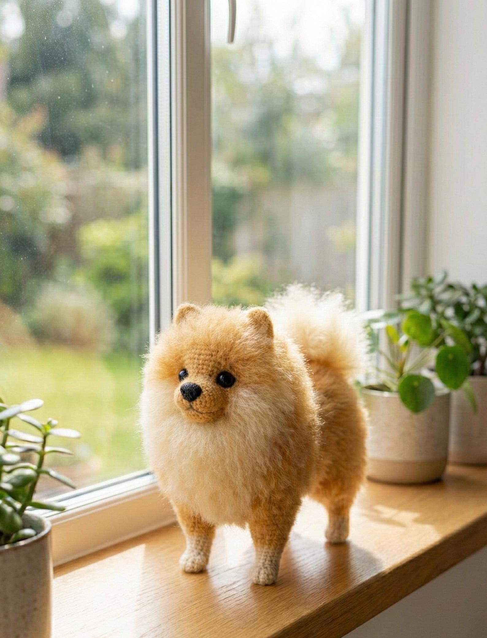 Realistic Pomeranian Dog Amigurumi Crochet Pattern PDF, Fluffy Spitz ...