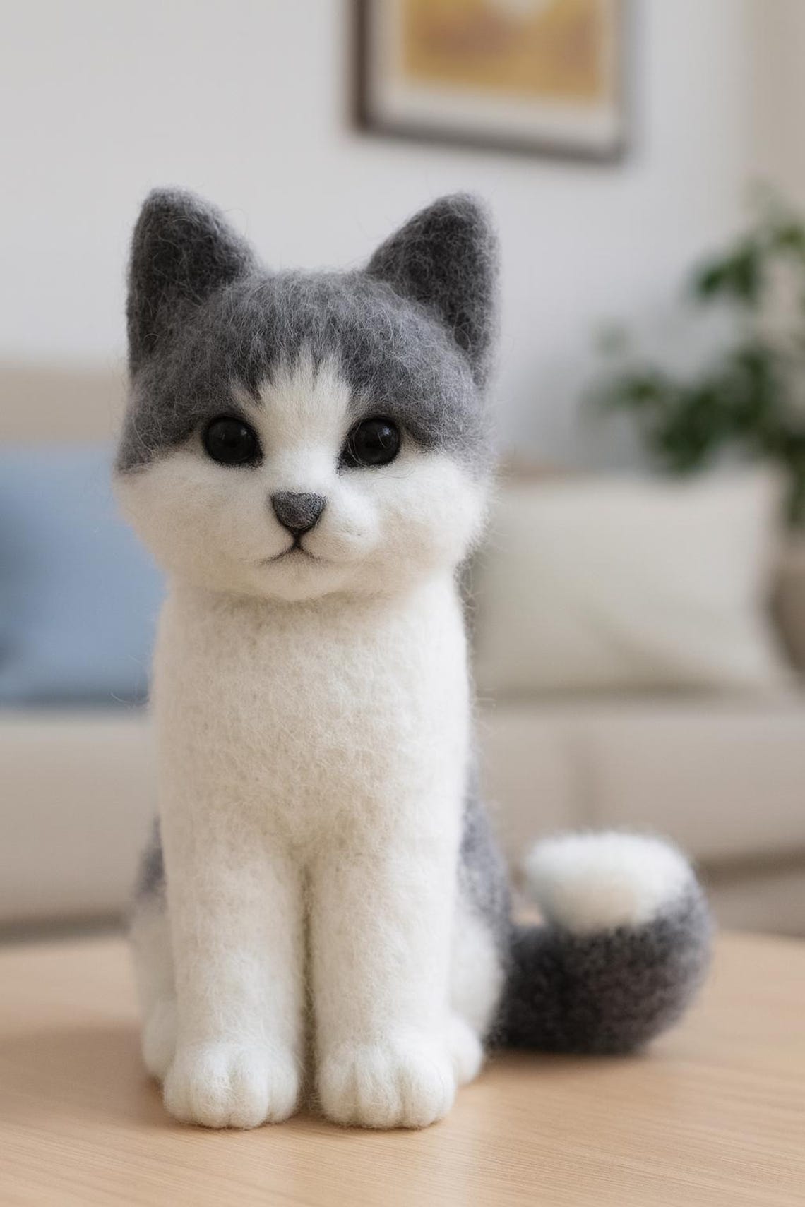 Realistic Cat Amigurumi Crochet Pattern PDF – Grey White Kitten Plush ...