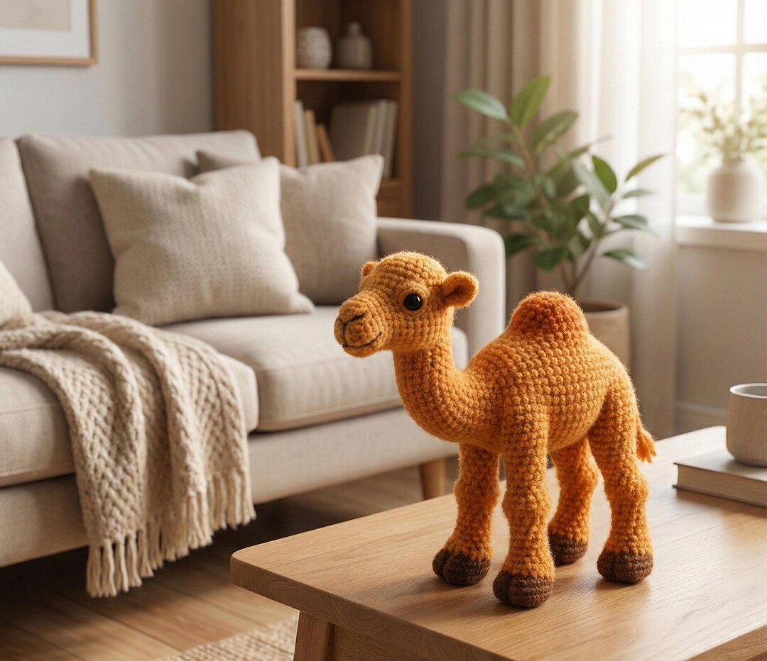 Amigurumi Camel Crochet Pattern, Realistic Baby Camel Plush Toy, Desert ...
