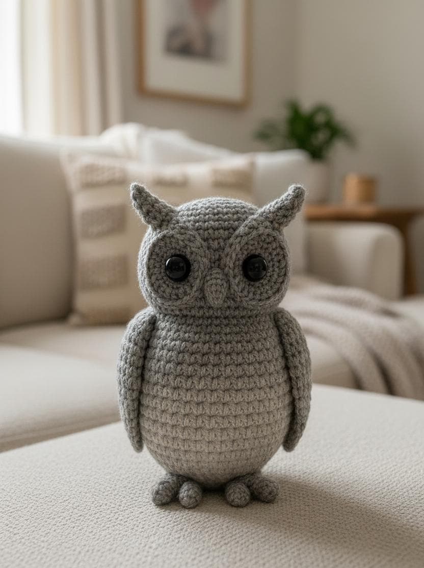 Crochet Owl Pattern PDF • Amigurumi Owl Plush Toy Soft Yarn Owl ...