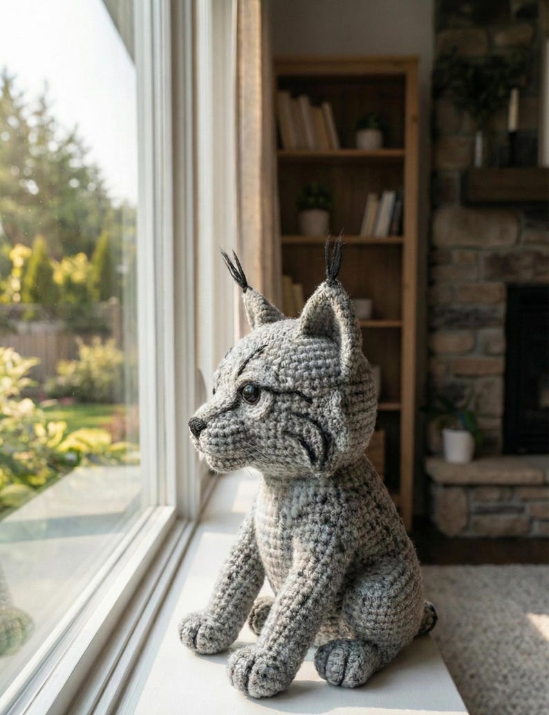 Realistic Lynx Amigurumi Crochet Pattern PDF, Lifelike Wild Cat Plush ...