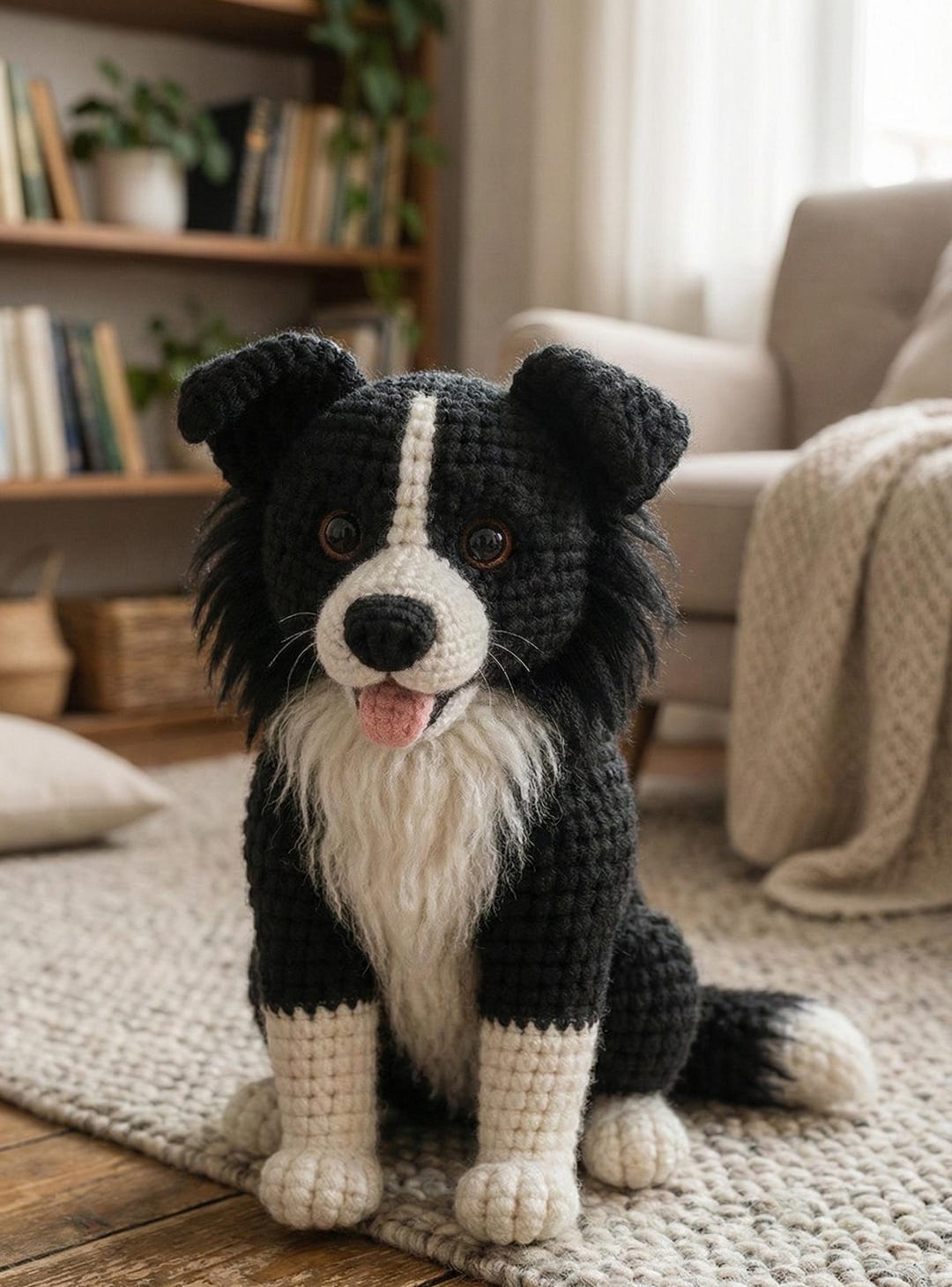 Realistic Border Collie Amigurumi Pattern - Crochet Dog PDF, Black and ...