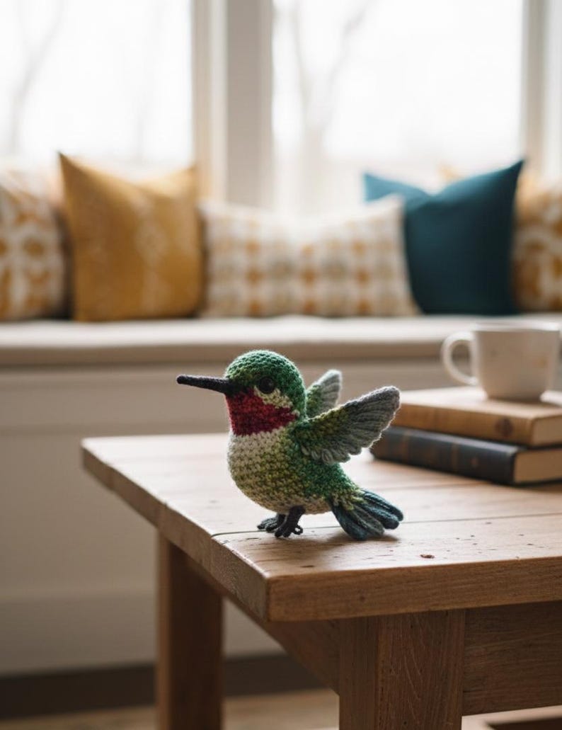 Realistic Hummingbird Amigurumi Crochet Pattern PDF, Mini Bird Plush ...