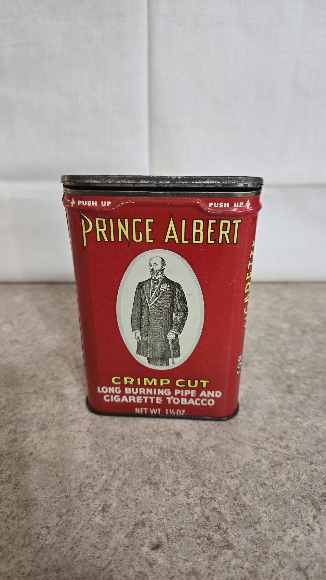 1970's Prince Albert Crimp Cut Tobacco Tin With Lid. 1 1/2 Oz - Etsy