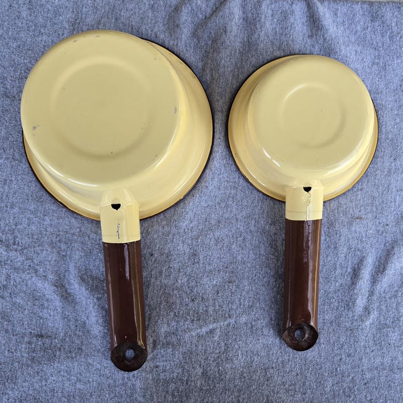 Yellow Enamel Pan - Etsy