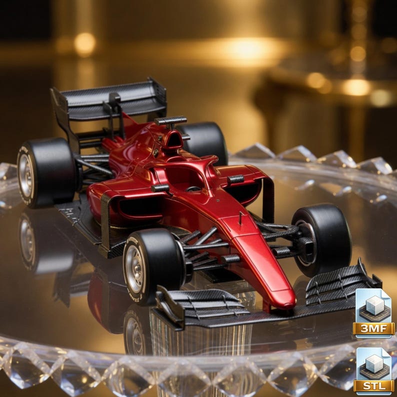 Formula Racing Car STL & 3MF Files, F1 Race Car Model, 3D Printable ...