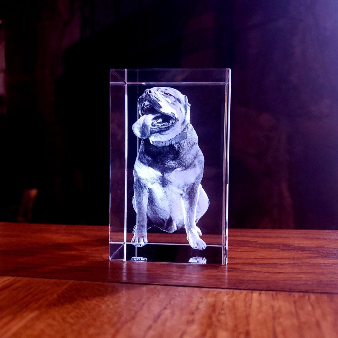 3D Crystal Portrait – Personalized Laser Engraved Glass Cube - Etsy