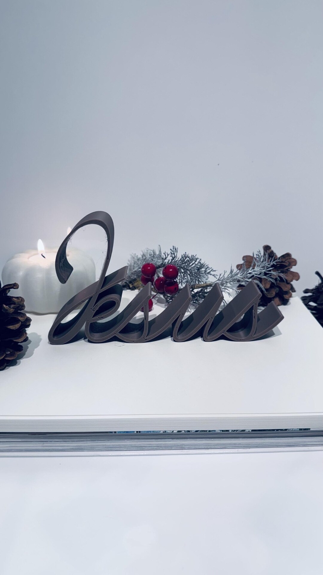 3D Printed “jesus” Word Sculpture - Etsy