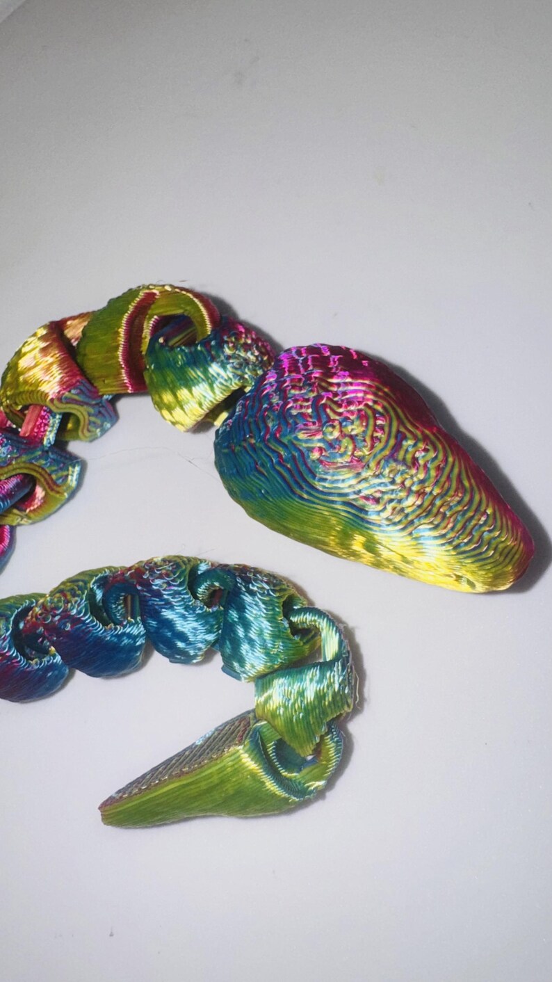3D Printed Articulated Snake Toy - Etsy