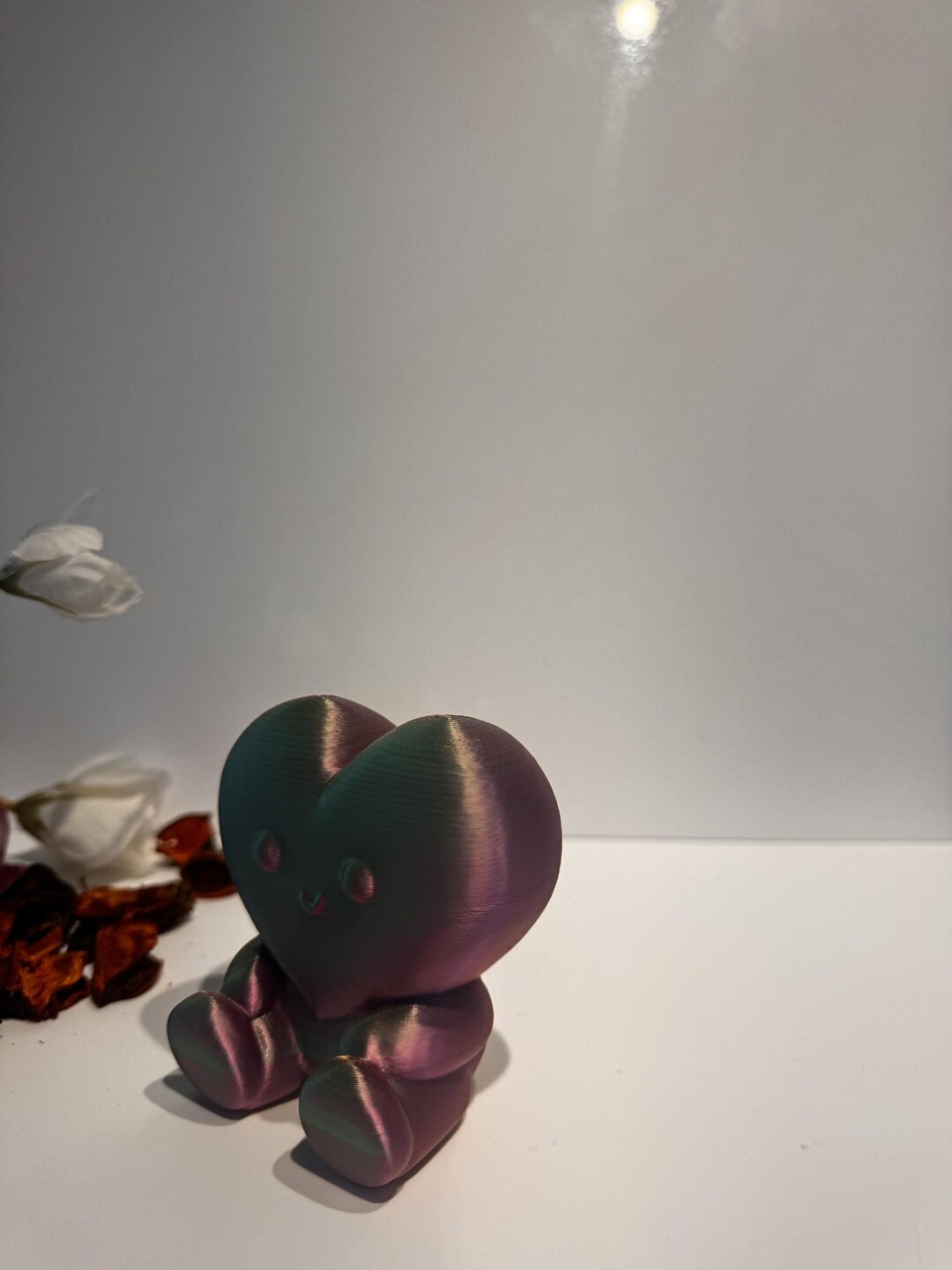 3D Printed Heart Figurine, Multicolour PLA Desk Decor - Etsy