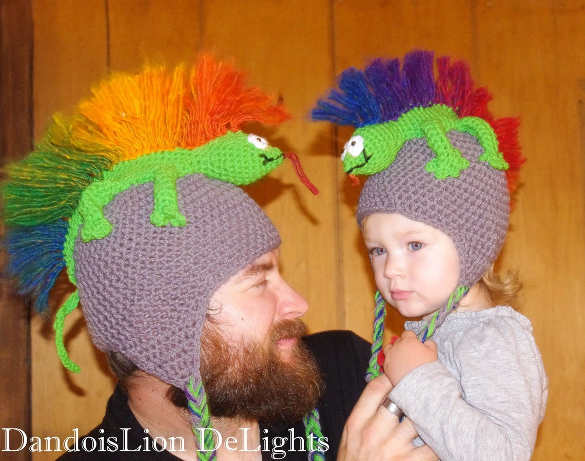 Lizard Hat MADE TO ORDER Crochet Gecko Hat Mohawk Lizard All | Etsy