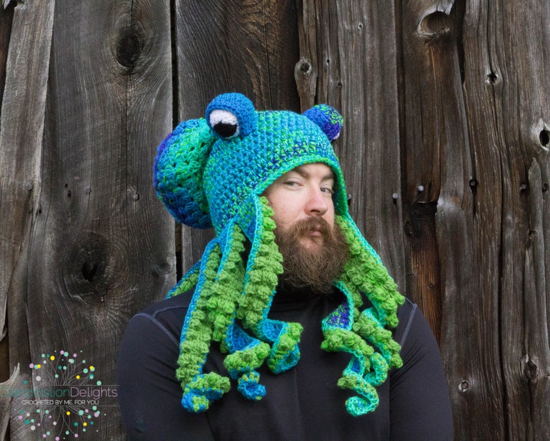 Octopus Hat CUSTOM ORDER Large Child to Adult Size Kraken | Etsy