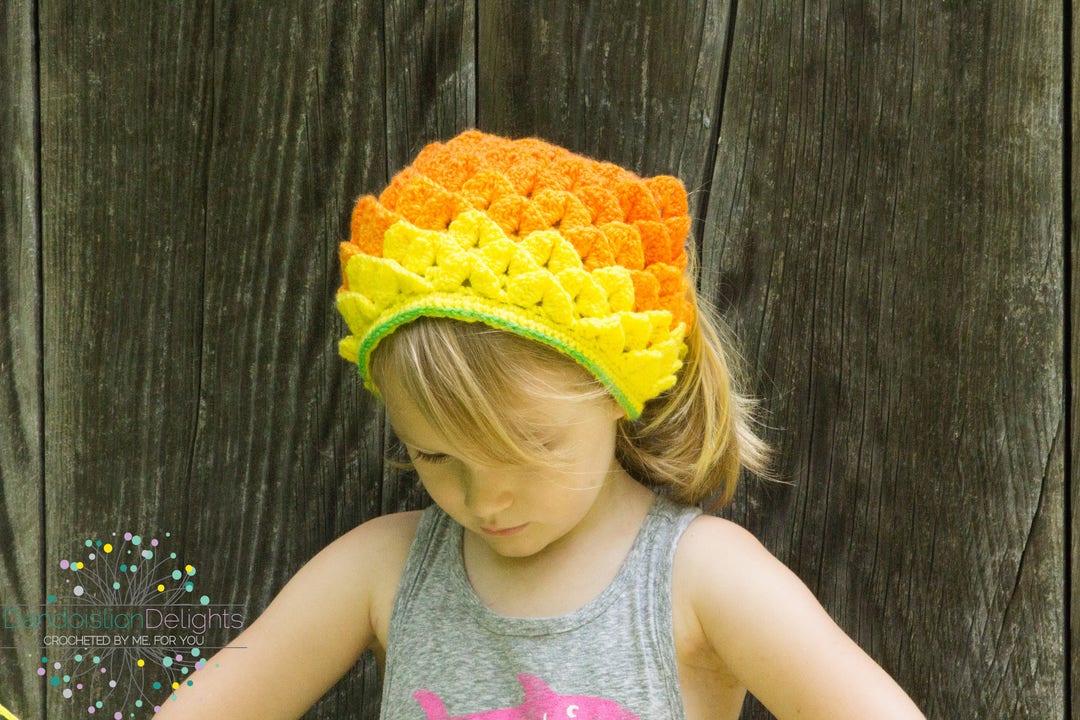 Dragon Scale Yellow Orange Kerchief, Ready to Ship, Hair Scarf, Mermaid ...