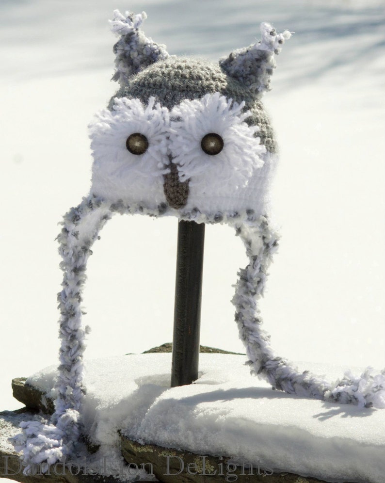 Snowy Owl Hat, MADE TO ORDER, All Sizes, Newborn, Baby, Toddler, Child ...
