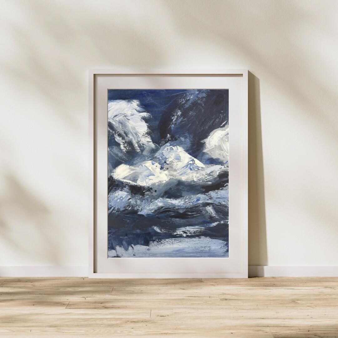 Cloudy Sky Fine Art Print: Dramatic Storm Landscape Modern Wall Decor ...