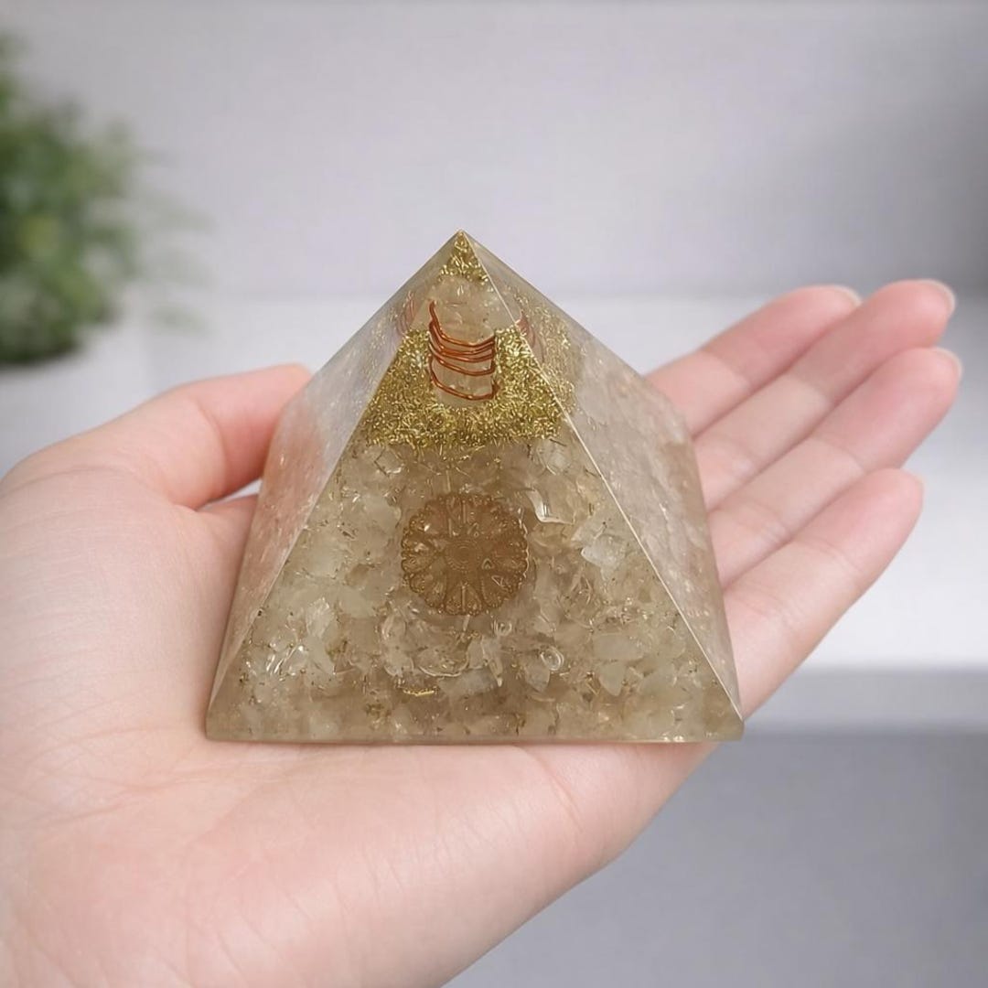 Orgone Energy Pyramid With Clear Quartz Crystals – Handmade EMF ...