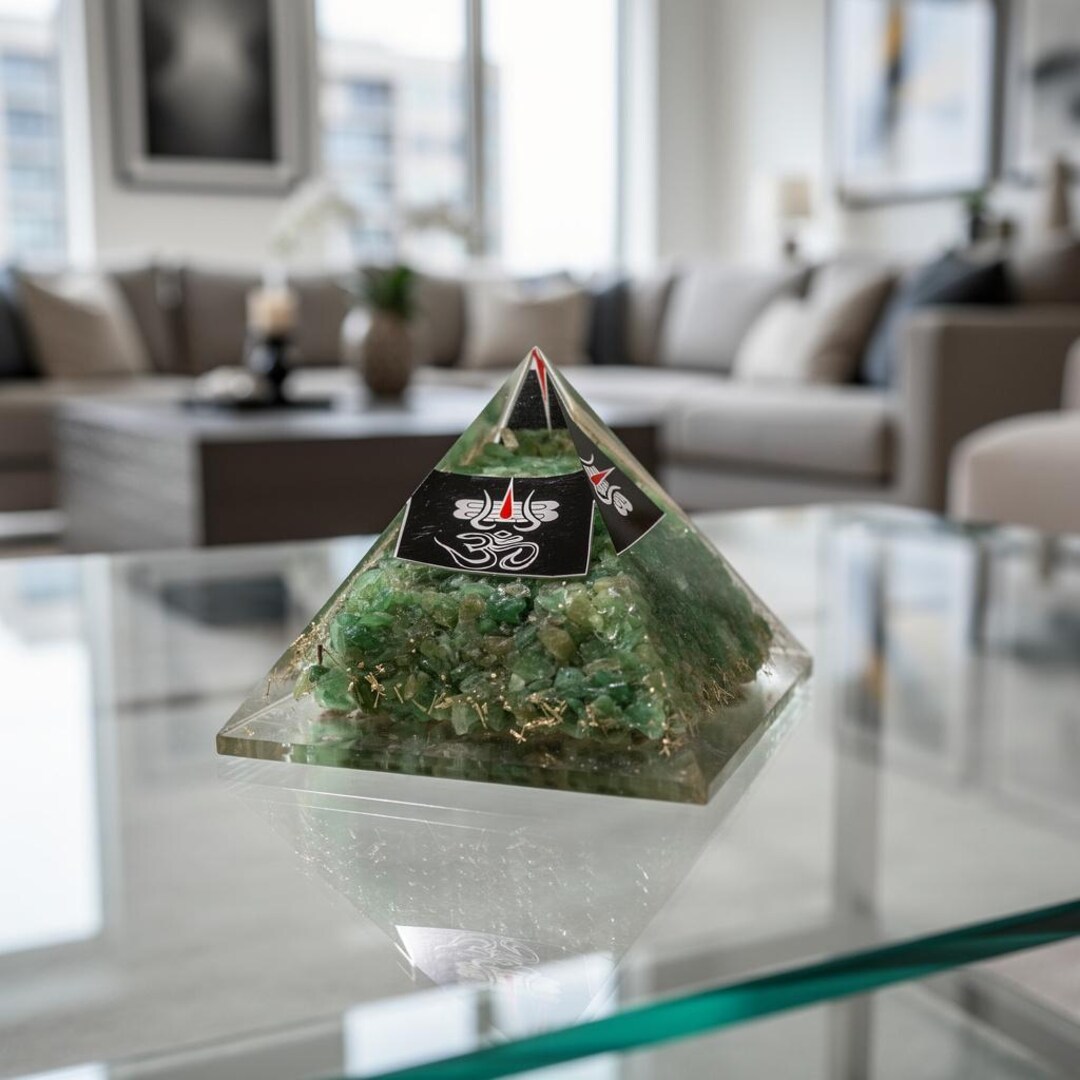 Buy Green Aventurine Orgone Pyramid – Handmade Energy Generator for ...
