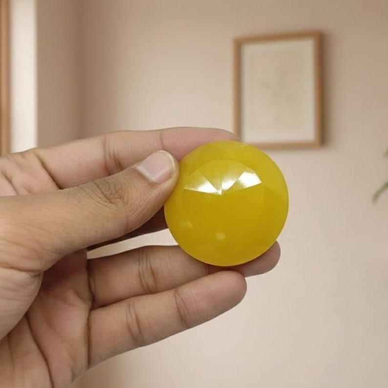 Buy Round Yellow Sapphire Crystal 300-400CT | Natural Healing Gemstone ...