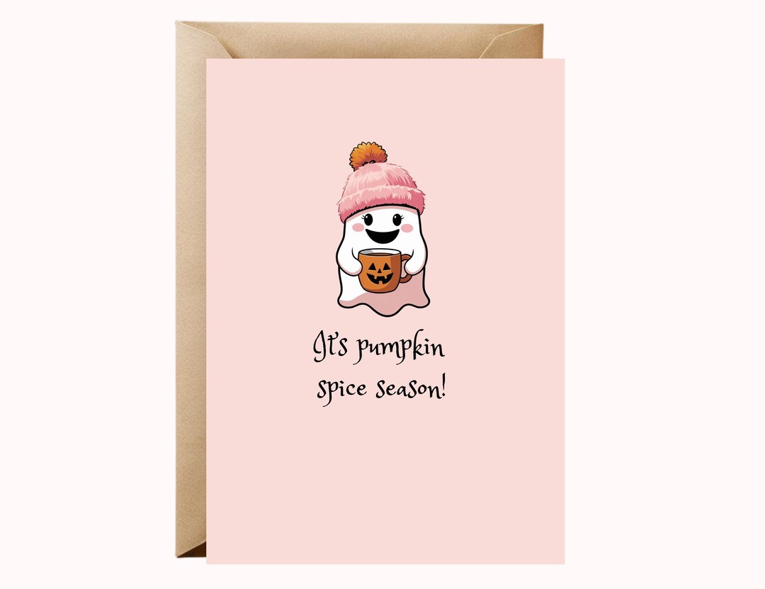 Printable Halloween Ghost Card: Spooky Pumpkin Design (PDF Download ...