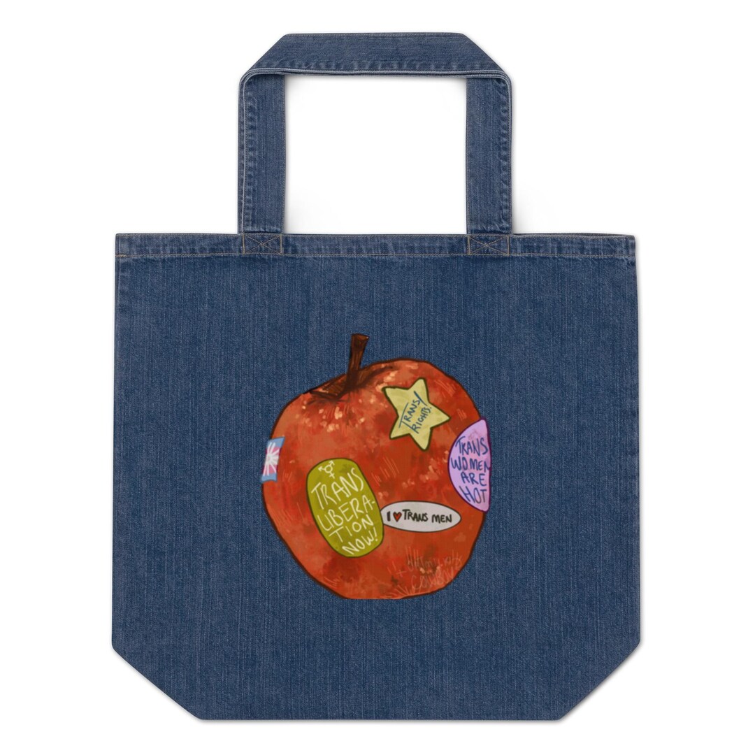 Trans Liberation Apple Denim Tote - Etsy