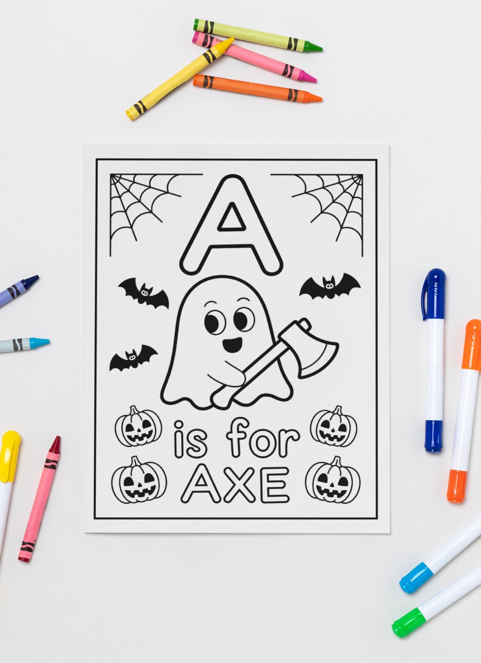 Halloween ABC Alphabet Coloring Book for Kids | Fun Learning & Activity ...