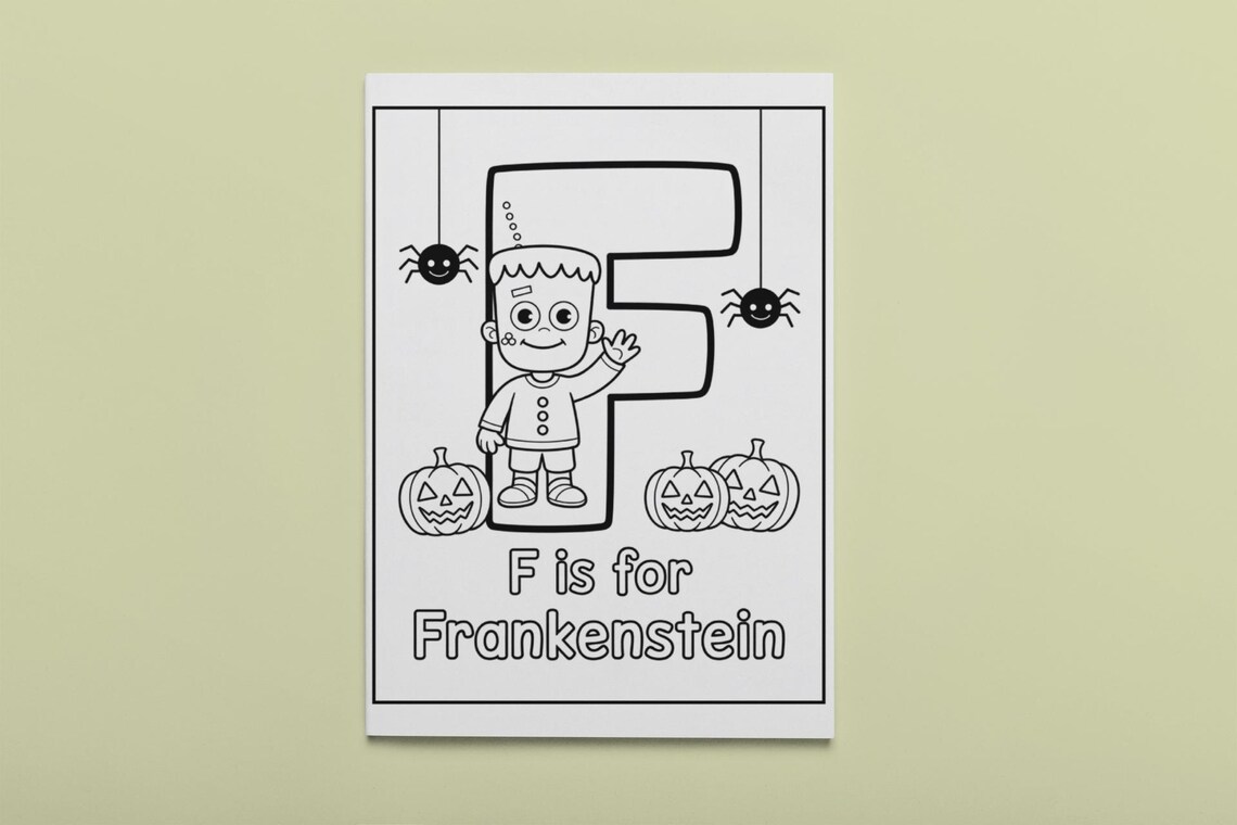 Halloween ABC Alphabet Coloring Book for Kids | Fun Learning & Activity ...