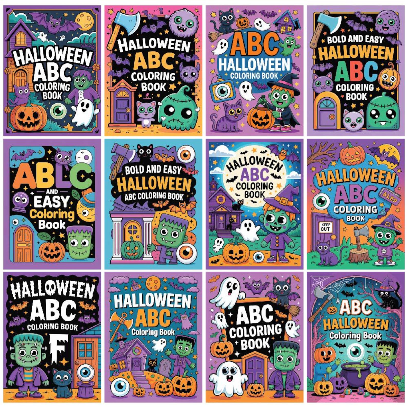 Halloween ABC Alphabet Coloring Book for Kids | Fun Learning & Activity ...