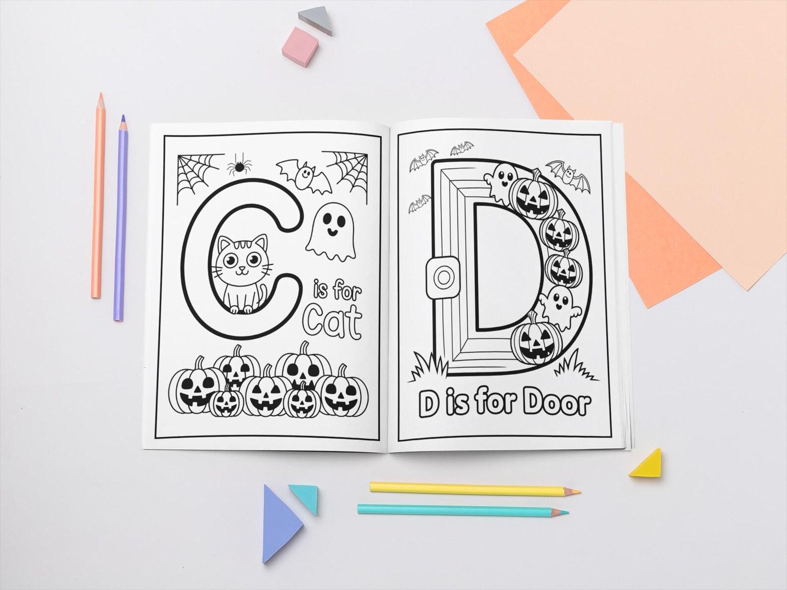 Halloween ABC Alphabet Coloring Book for Kids | Fun Learning & Activity ...