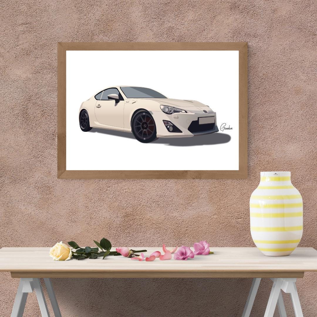 Toyota GT86 Illustration: Modern Sports Car Art Print - Etsy