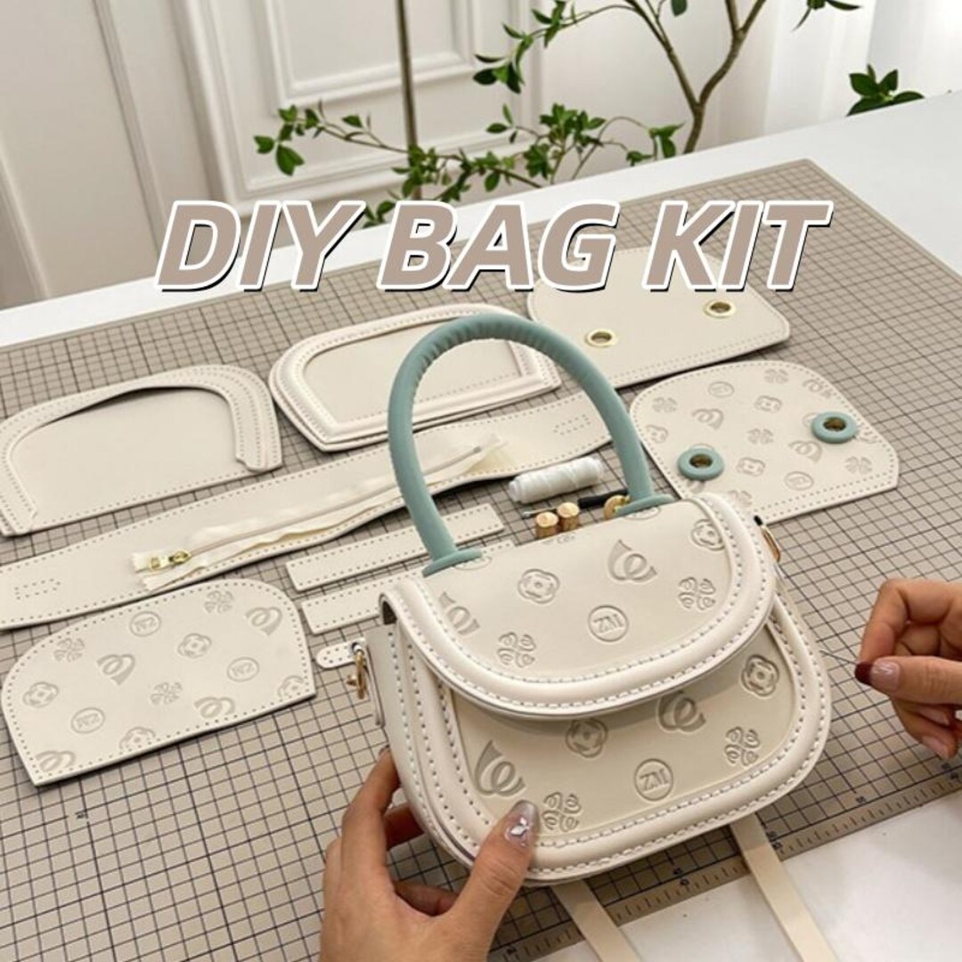 DIY PU Leather Shoulder Bag Kit – Beginner Hand Sewing, Crossbody Bag ...