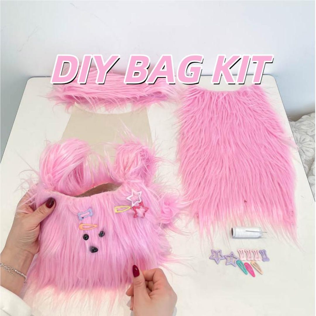 DIY Plush Shoulder Bag Kit | Beginner Sewing, Pre-cut Fabric - Etsy