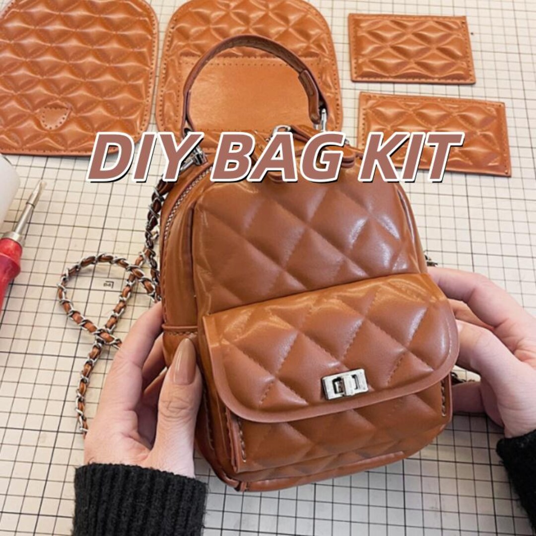 DIY Mini Backpack Kit, Hand-sewn PU Leather Bag, Beginner Sewing - Etsy