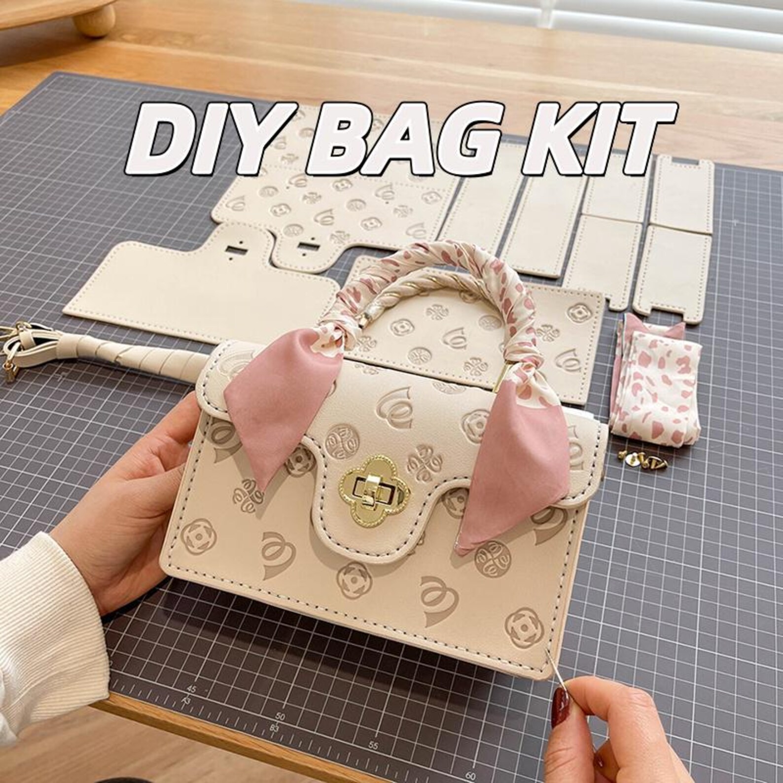 DIY Handmade Bag Kit – Beginner Friendly | Pre-punched Materials + Full ...