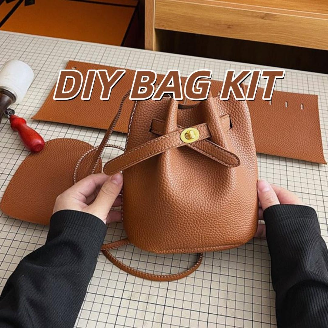 DIY PU Leather Shoulder Bag Kit for Beginners, Handmade Crossbody ...