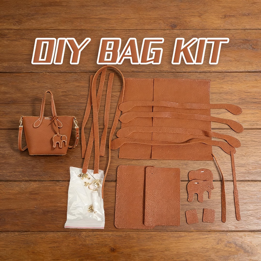 DIY PU Leather Shoulder Bag Kit | Beginner Sewing Craft Set - Etsy