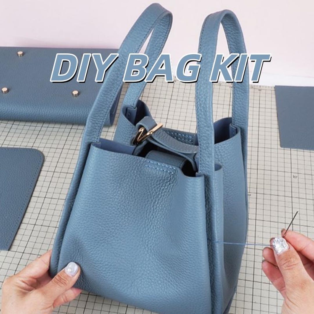 DIY Handmade Leather Shoulder Bag Kit – Beginner Hand-sewn Head-layer ...