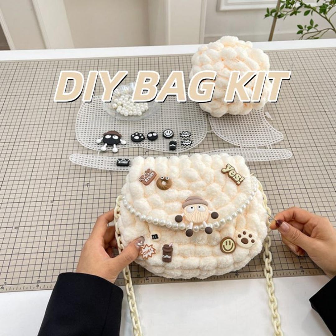 DIY Wool Yarn Shoulder Bag Kit – Easy Hand Sewing, Beginner Craft - Etsy
