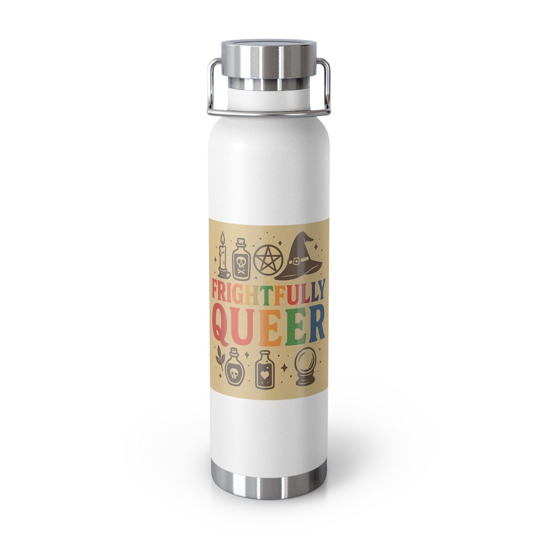 Frightfully Queer Insulated Water Bottle: Spooky Pride Accessory - Etsy