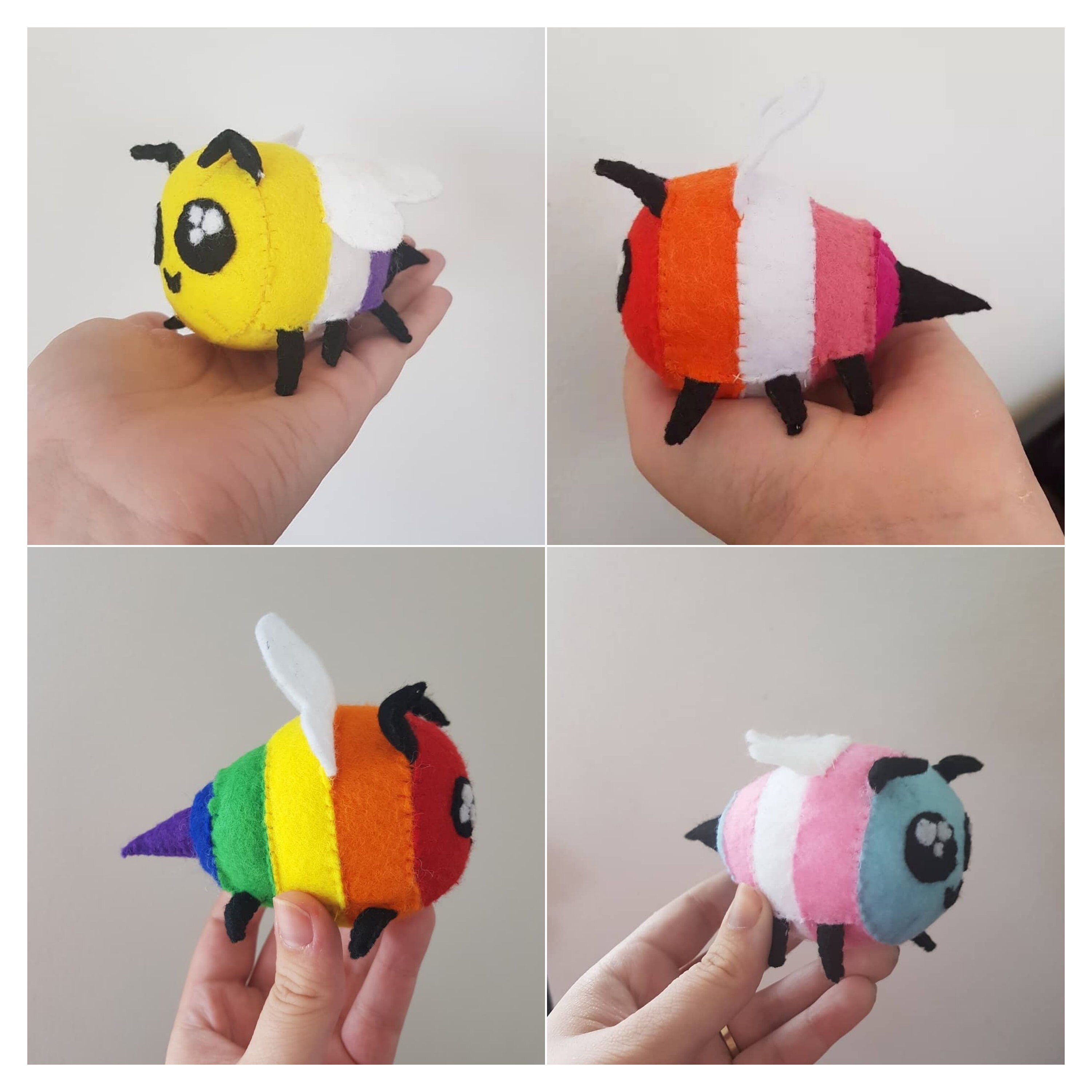 LGBTQIA Bee Felt Plush Stuffy Lesbian Gay Bi Trans Intersex - Etsy