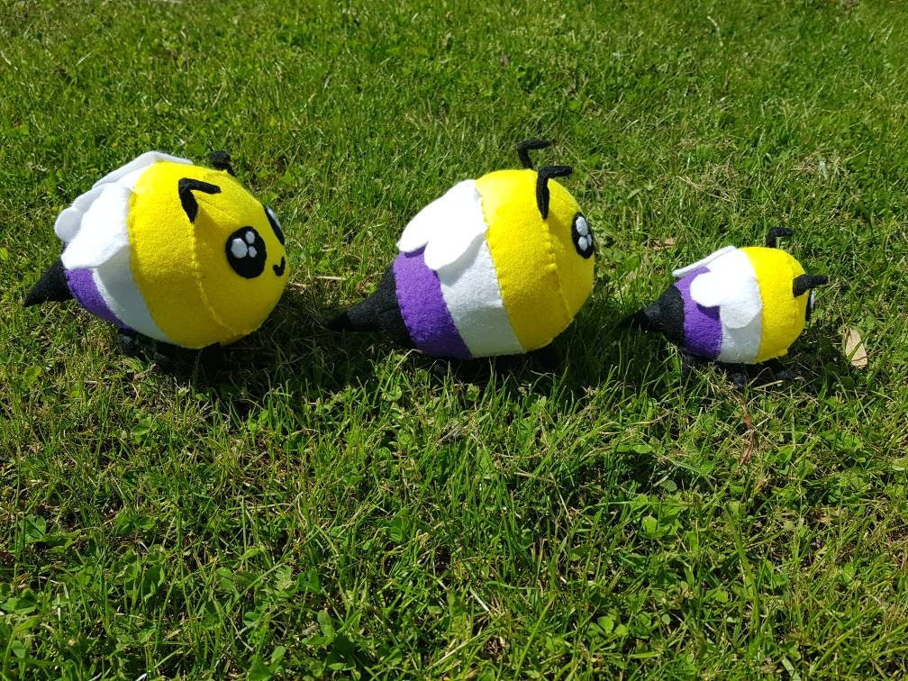 LGBTQIA Bee Felt Plush Stuffy Lesbian Gay Bi Trans Intersex | Etsy