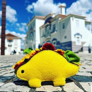 Tacosaurus Taco Dino Plush Felt Dinosaur Stuffy - Etsy