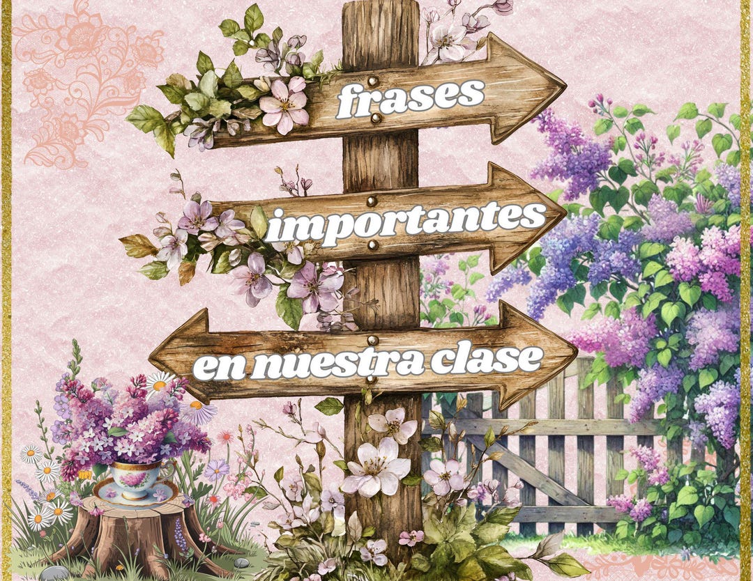 Floral Spring Spanish Classroom Posters, Rustic, Class Norms, SEL - Etsy