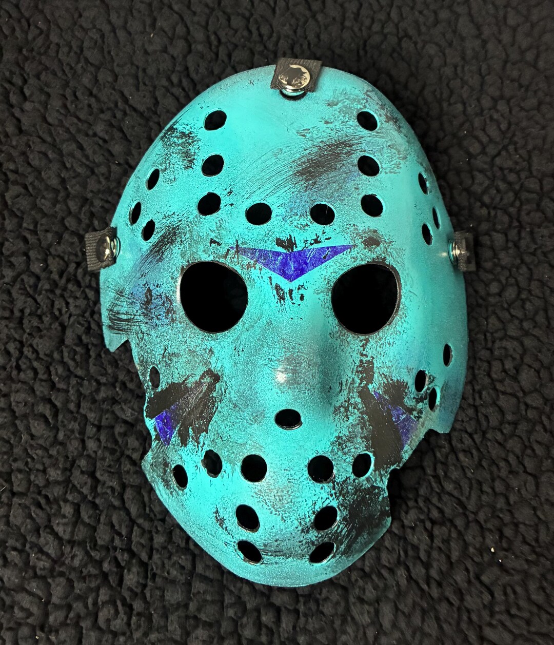 NES Jason Hockey Mask Halloween Hand Painted With Battle Damage - Etsy
