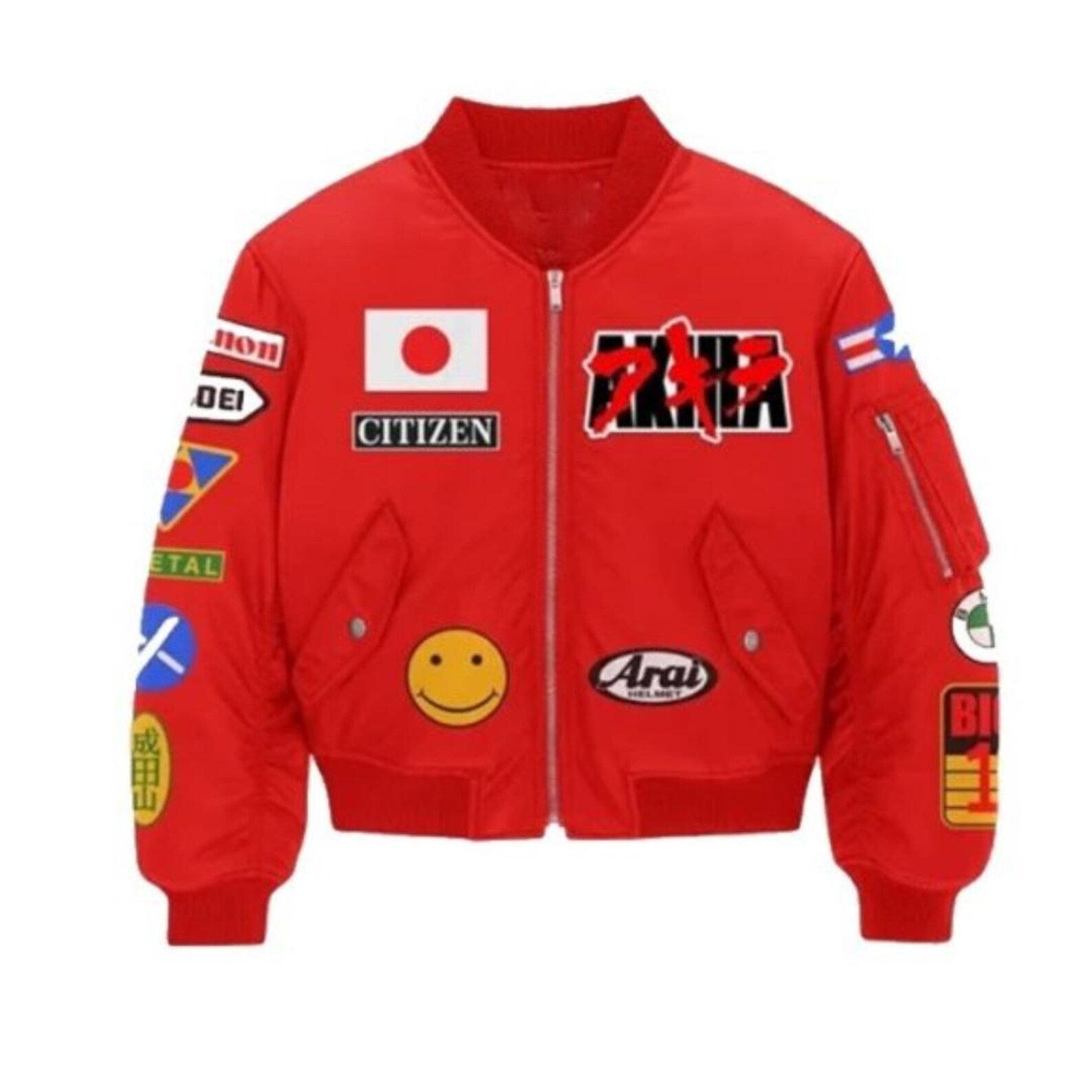 Neo-tokyo Multi Patch Bomber Jacket | Anime Inspired Streetwear ...