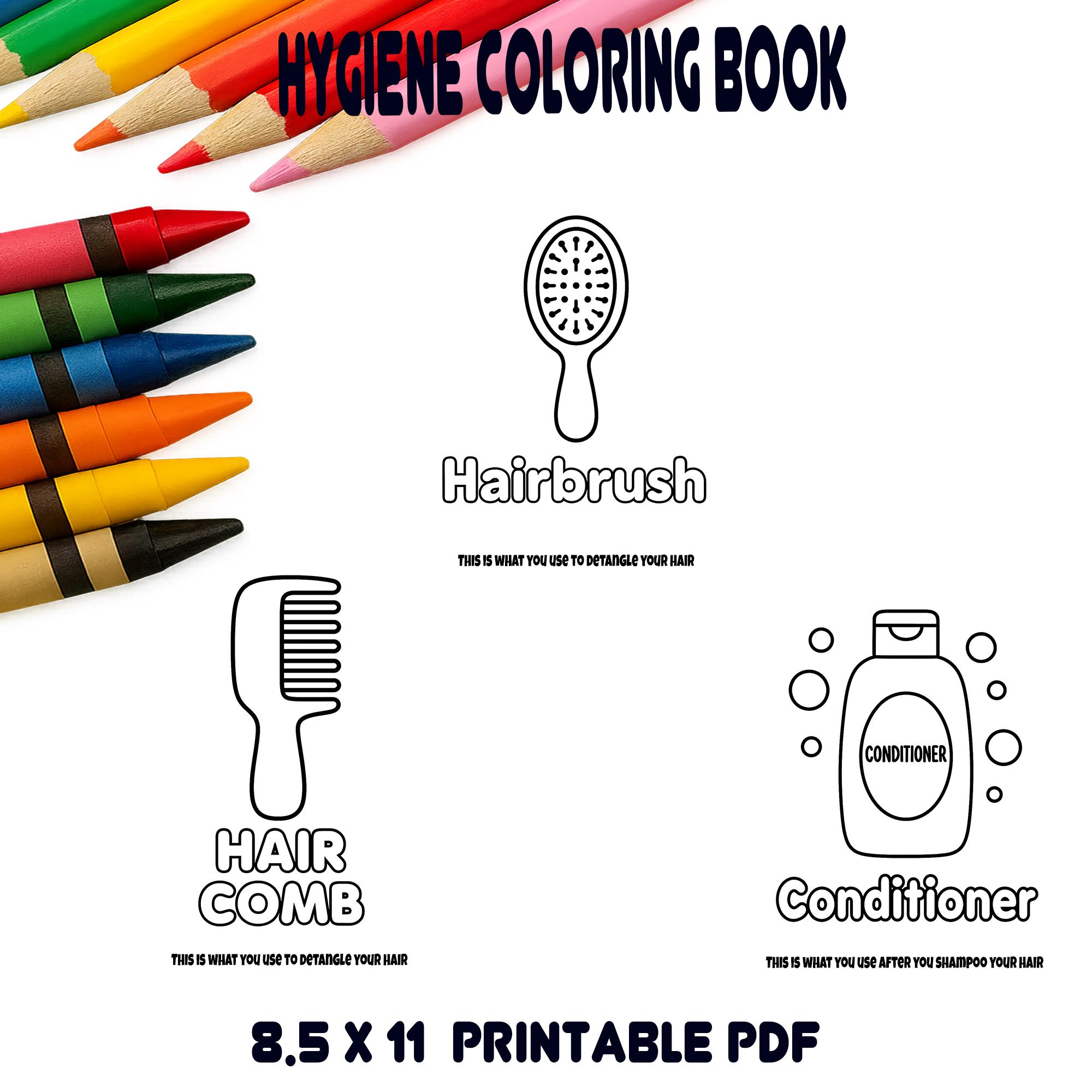Hygiene Coloring Book for Kids: Educational Self-care Activity ...