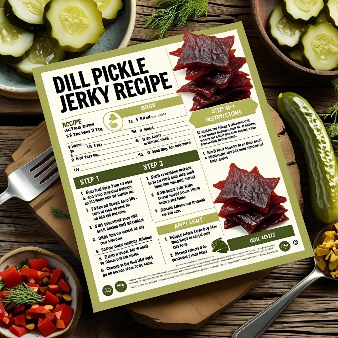 Dill Pickle Beef Jerky Recipe: Tangy Keto DIY Jerky (digital Download ...