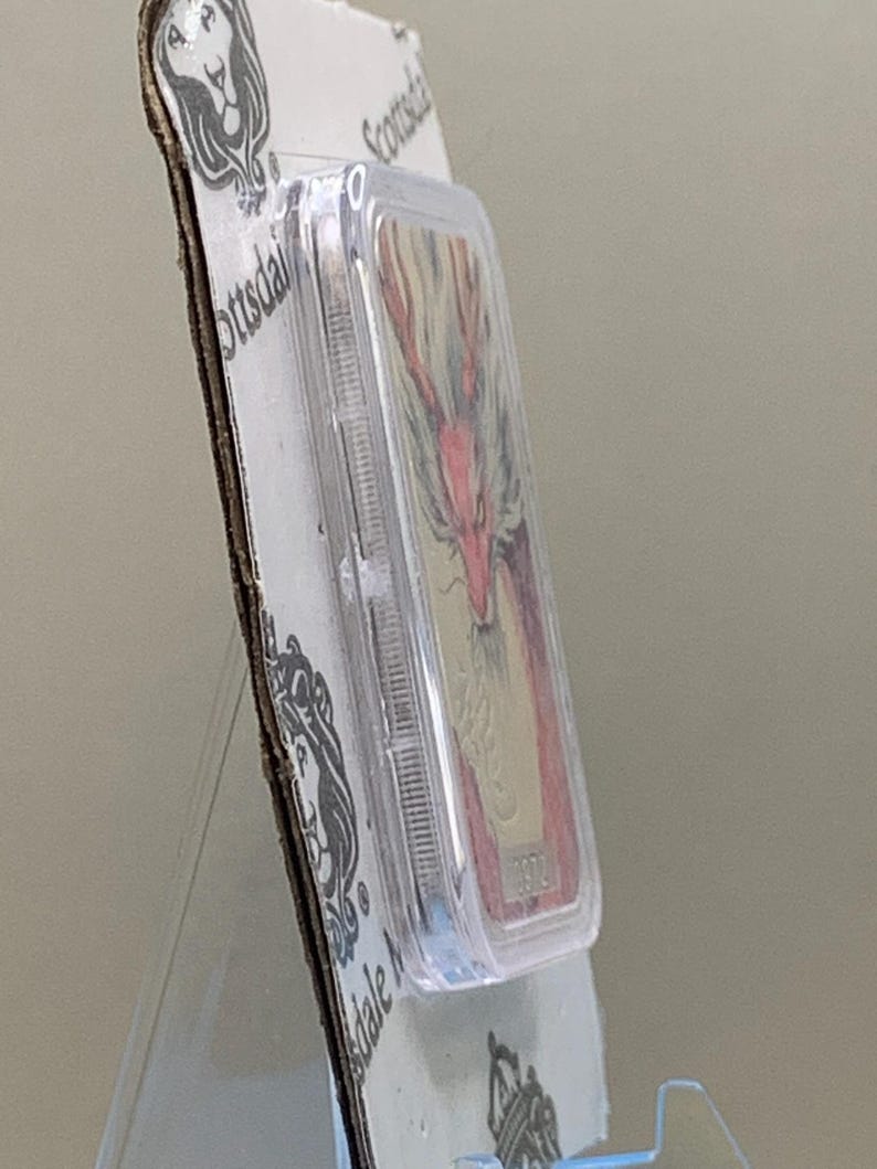 1 Oz Silver Colorized Lucky Dragon Bar "xuánhuá" | Limited Mintage 1716 ...