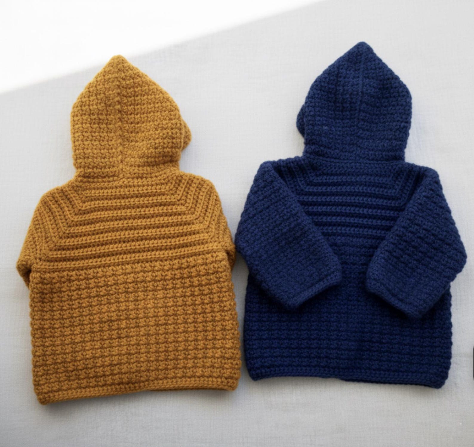 Hooded Baby Jacket & Cardigan | Lemon Peel Stitch Sweater Pattern for ...